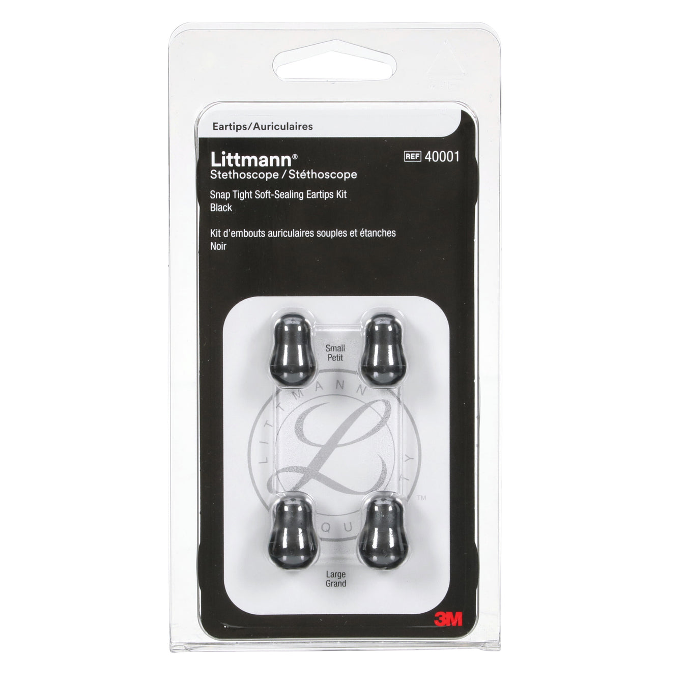 3M Littmann Snap Tight меко уплътняващи клечки за уши, черни, малки и ...